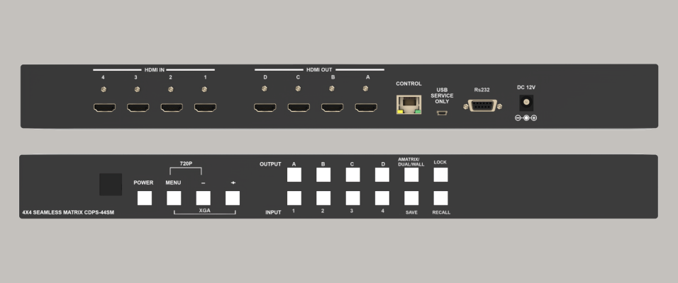 21AX02 4 IN 4 OUT VIDEO WALL MATRIX PROCESSOR - N-Tech